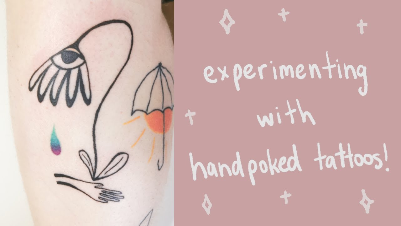 stick and poke with color gradient!! - YouTube