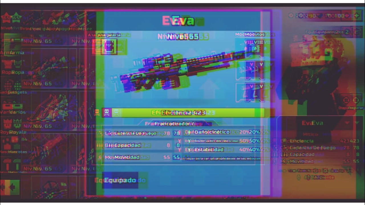 Probando la EVA en pixel gun |rebiew|es muy buena - YouTube