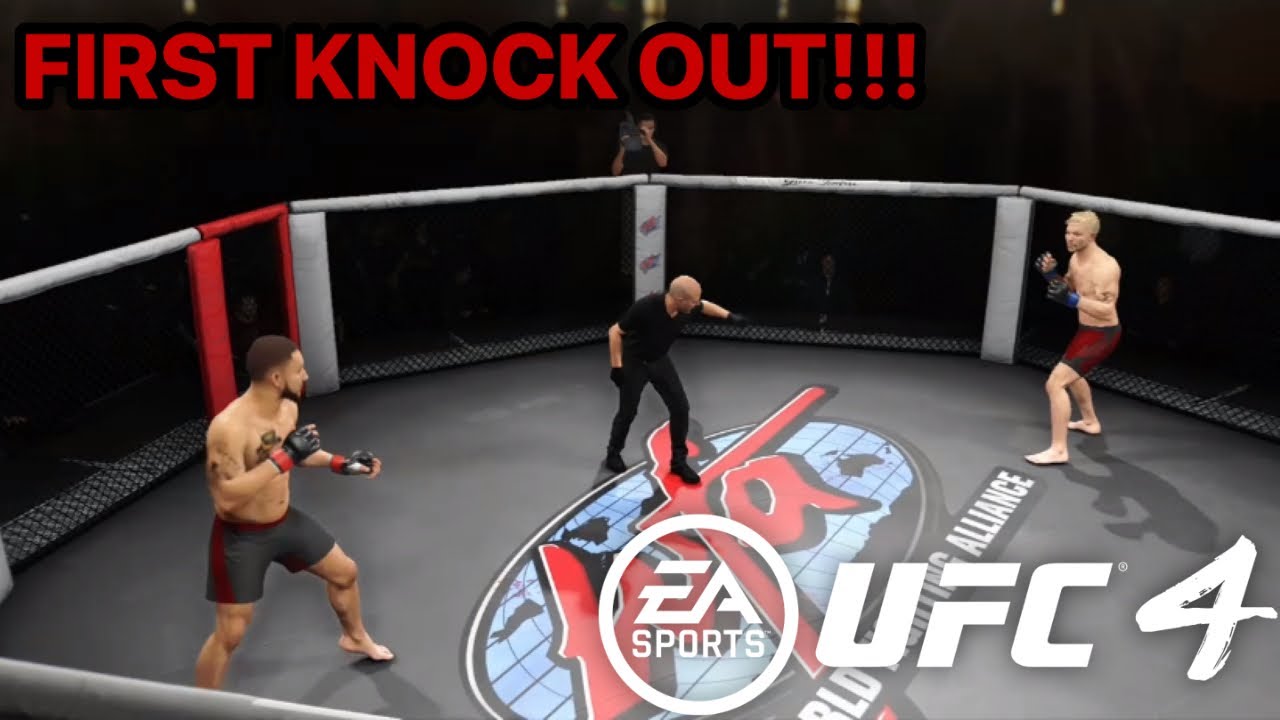 UFC 4: First Knock Out In Career Mode - YouTube