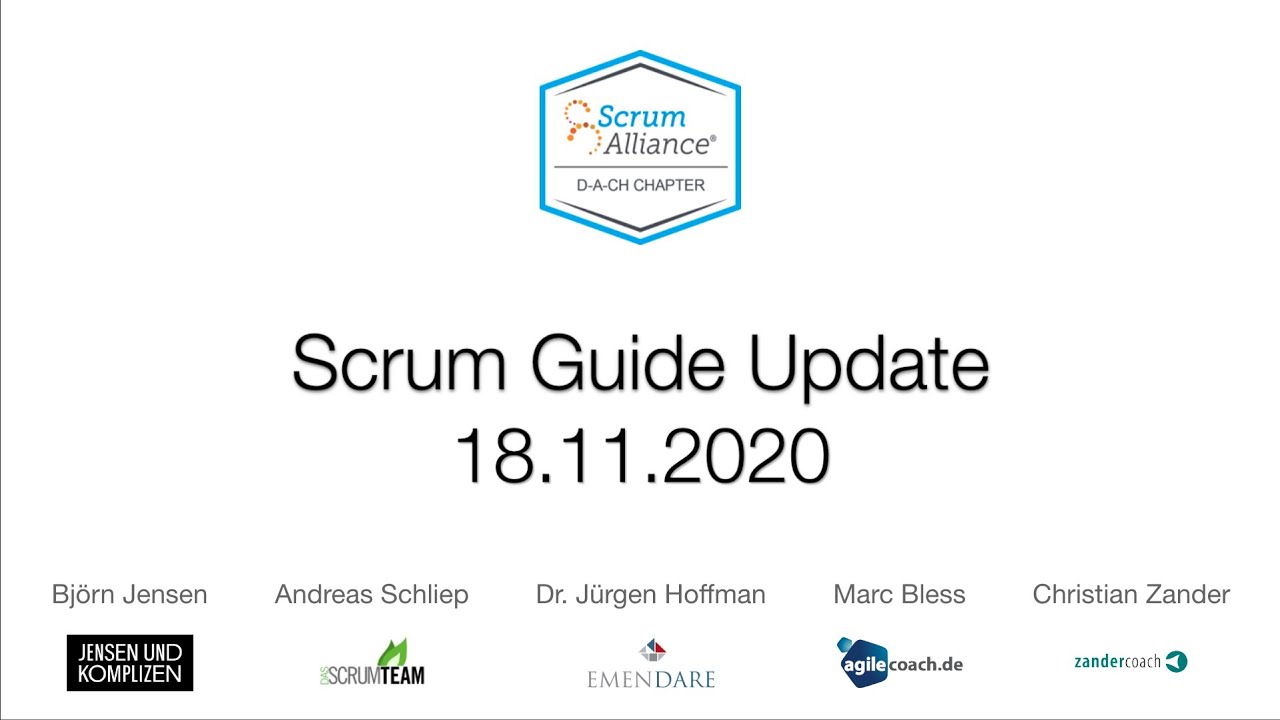 Scrum Guide Update 2020 - Was gibt's neues? - YouTube