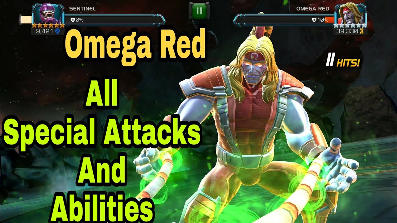 Omega Red All Special Attacks And Abilities (Marvel Contest Of ...