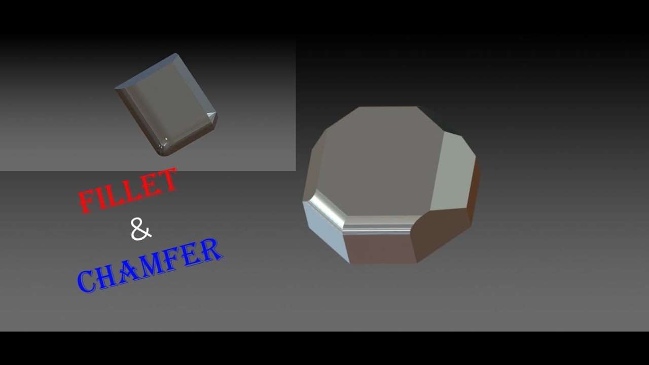 How to use fillet and chamfer command in solidworks - YouTube