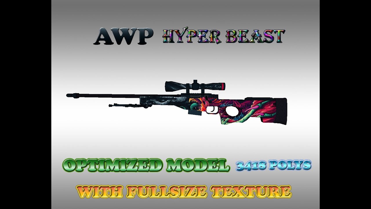 CS:GO AWP Hyper Beast Fullsize texture for cs 1.6 - YouTube