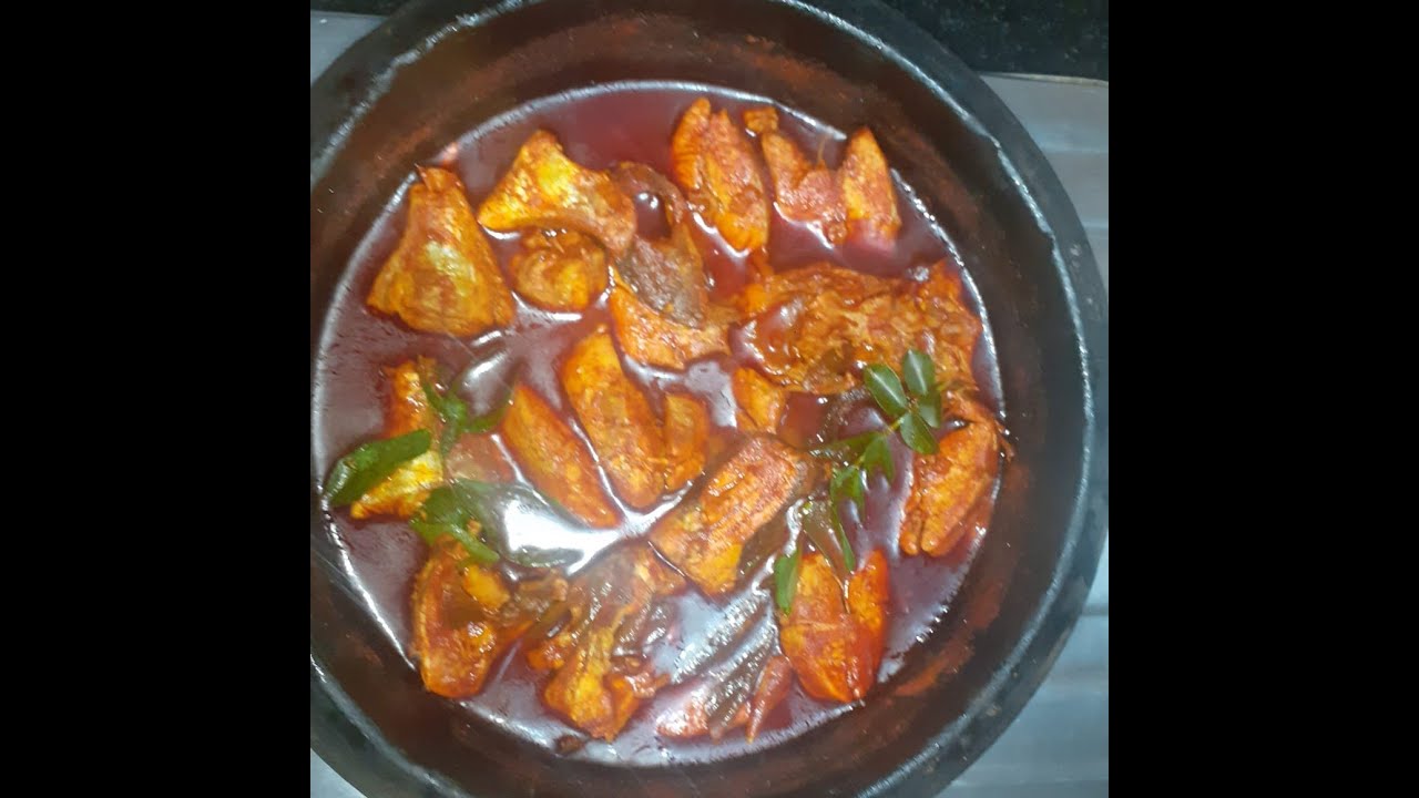 Kerala style Neymeen fish curry - YouTube