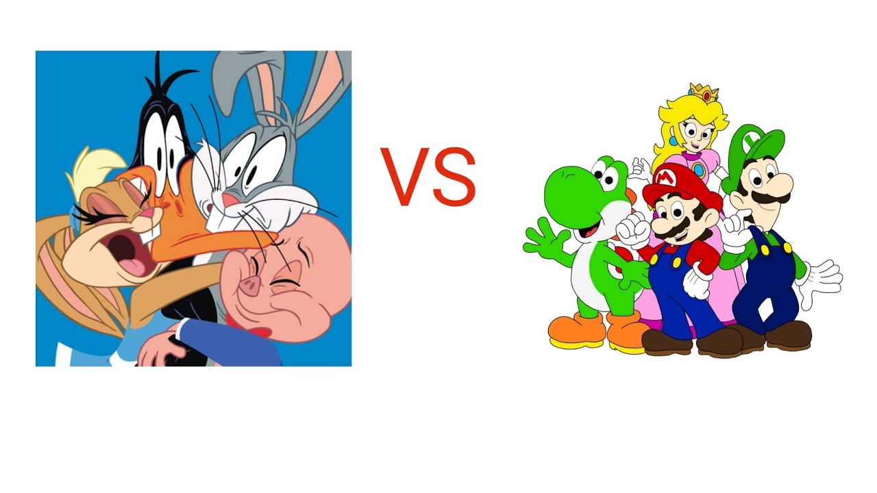 mugen bugs bunny/daffy duck/porky pig/lola bunny vs mario/luigi/yoshi ...