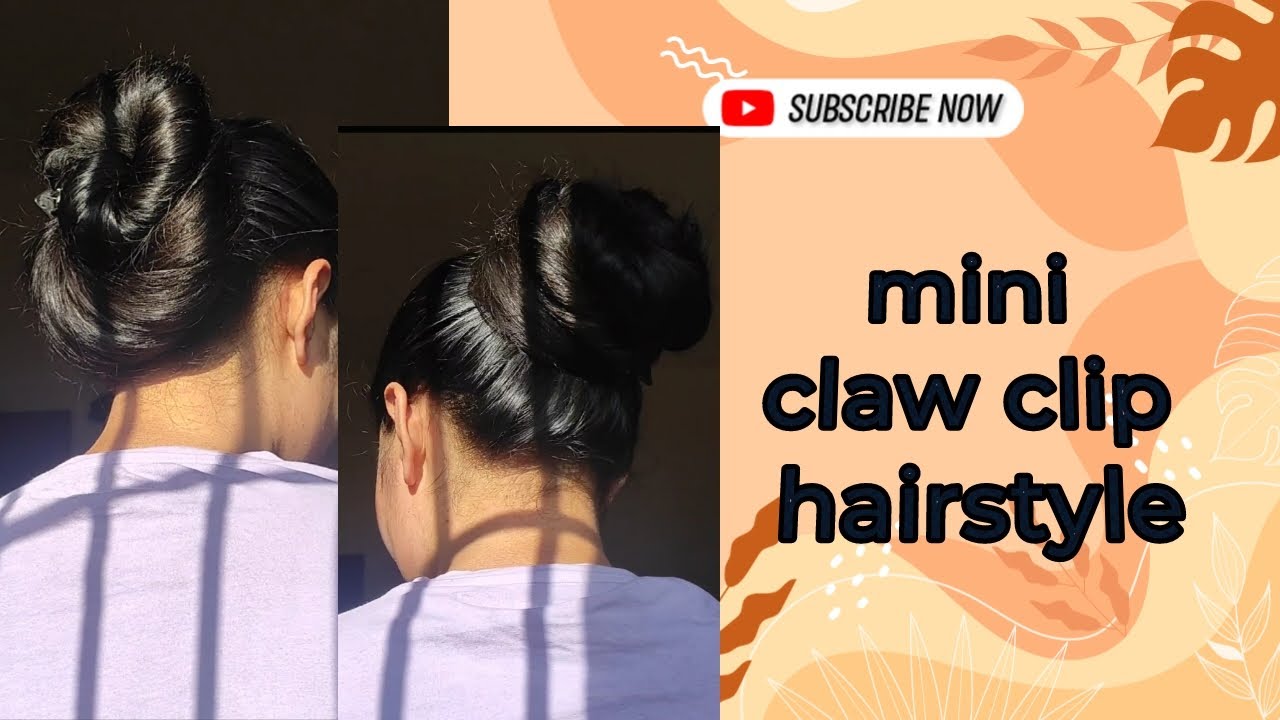 Bun hairstyle Mini claw clip hairstyle Easy bun hairstyle tutorial😍 ...