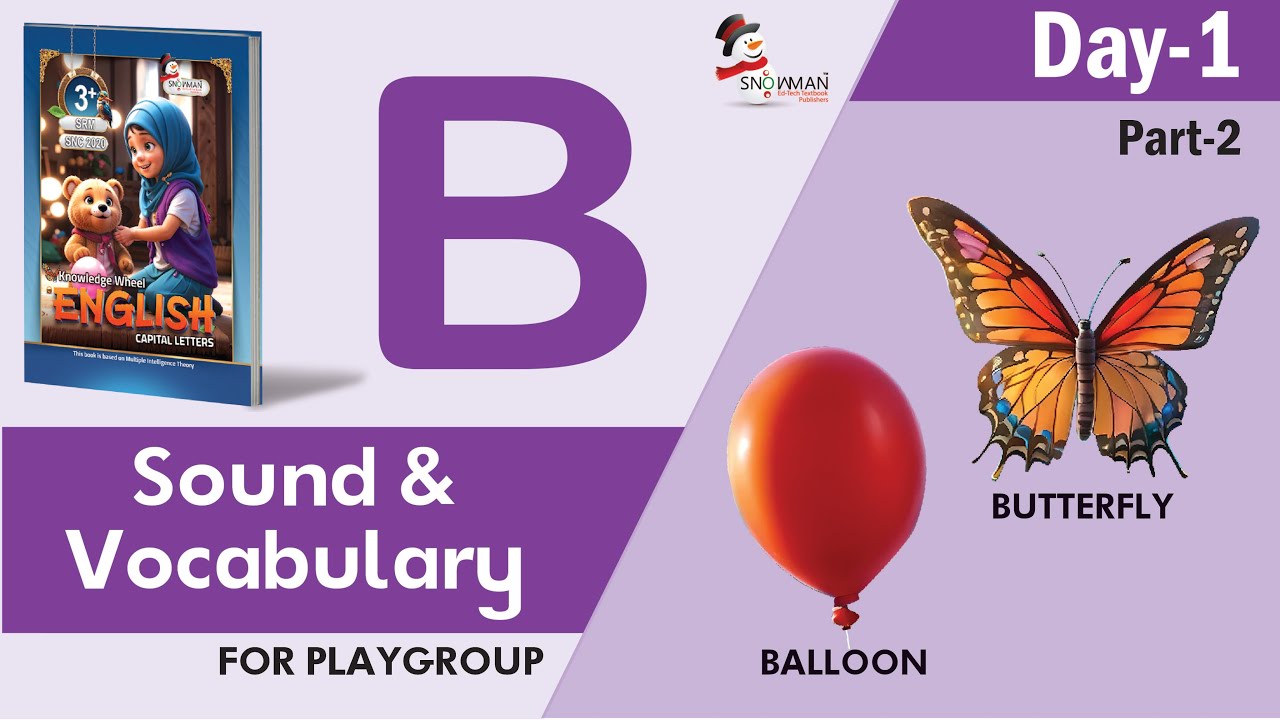 Letter B Sound and Vocabulary | Knowledge Wheel English | PlayGroup ...