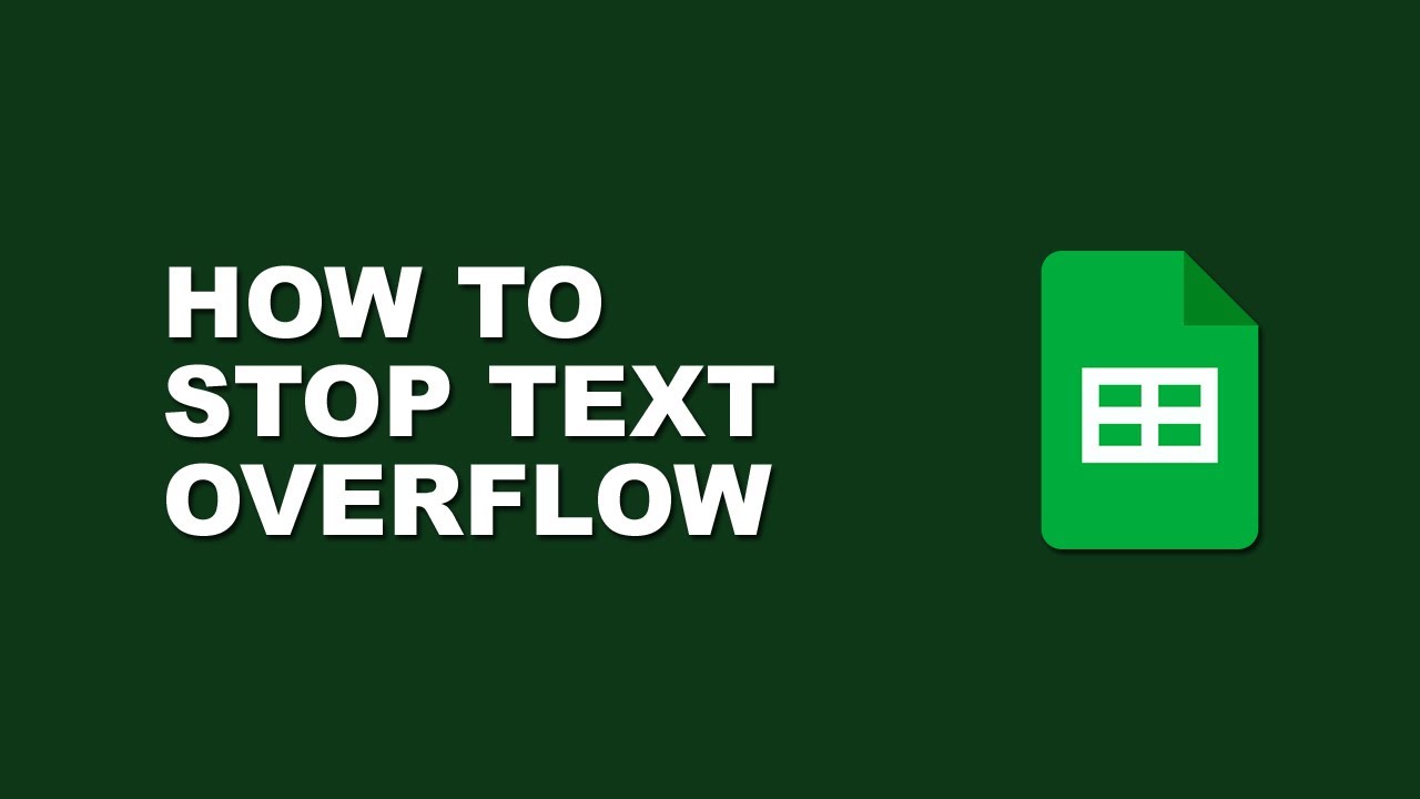how to stop text overflow in google sheets - YouTube