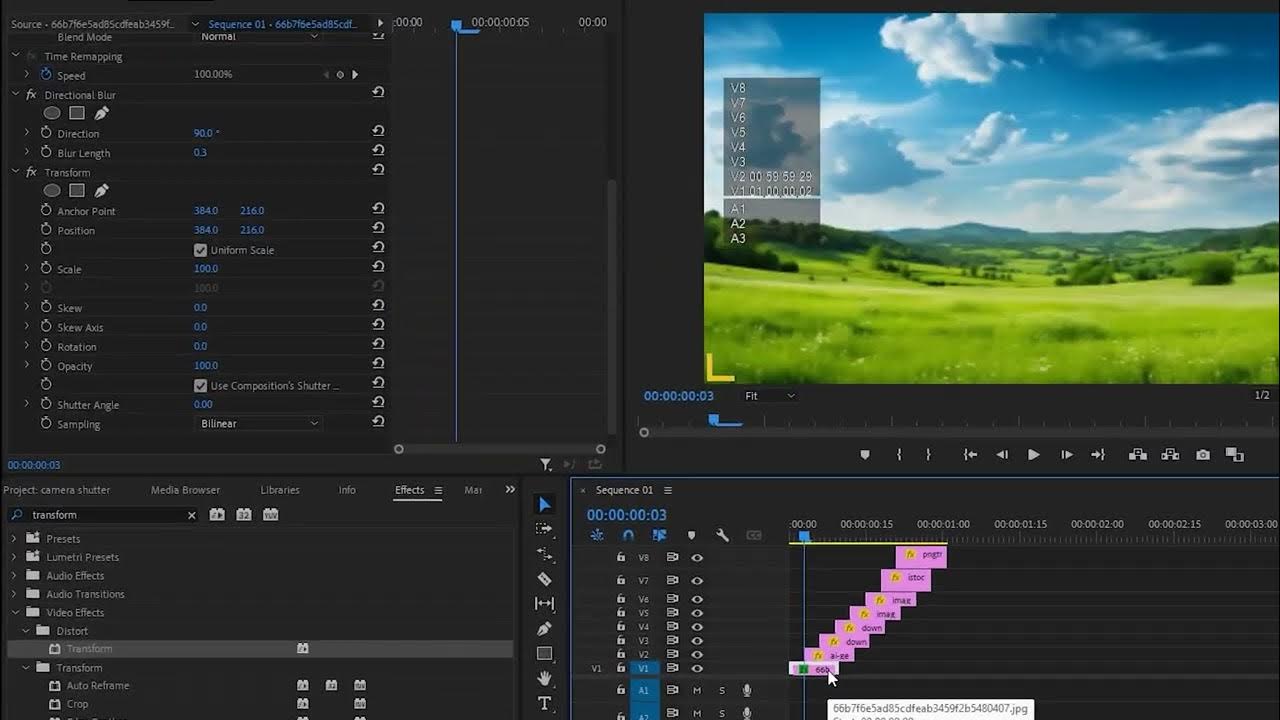 camera shutter effect in premiere pro - YouTube