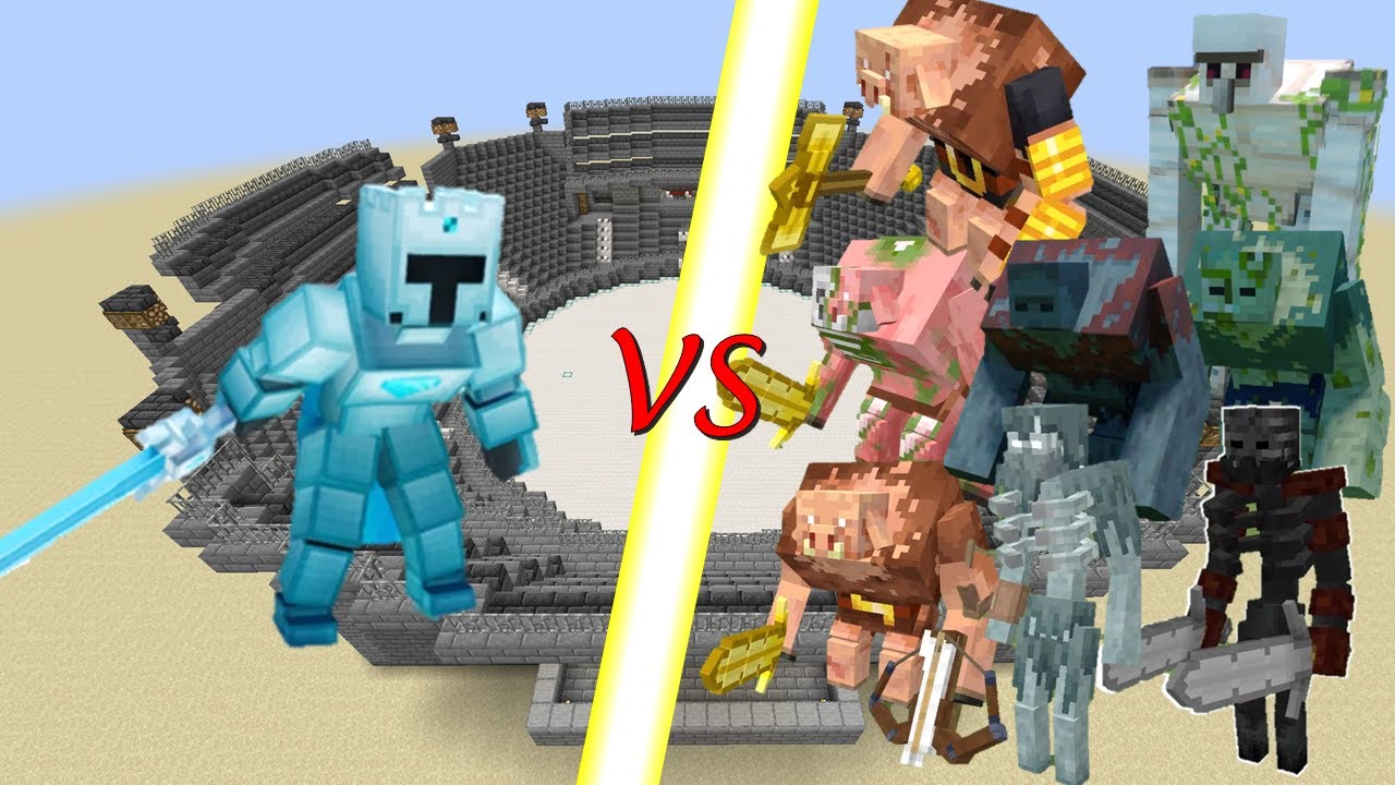 Ice Warrior vs Mutant Creature! Minecraft mob battle! Part2 - YouTube