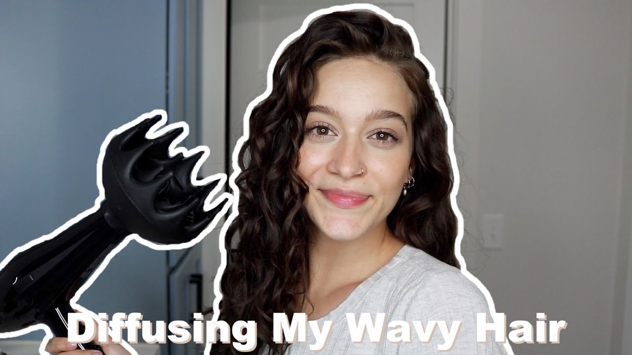How I Diffuse My Wavy Hair! - YouTube
