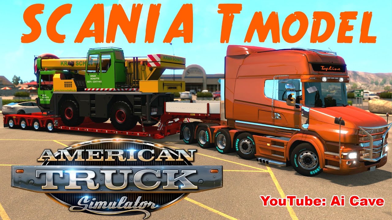AMERICAN TRUCK SIMULATOR - SCANIA T-model Mod Hauling Crane from Los ...