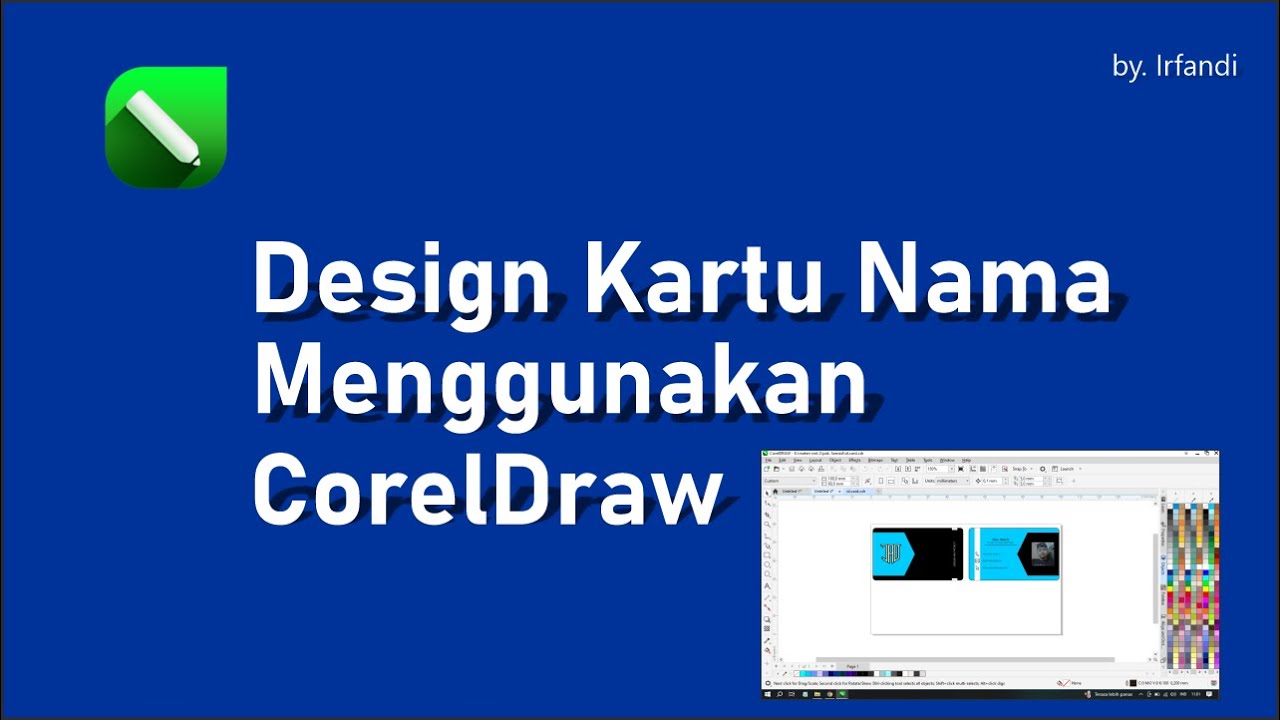 Design Kartu Nama menggunakan CorelDraw - YouTube