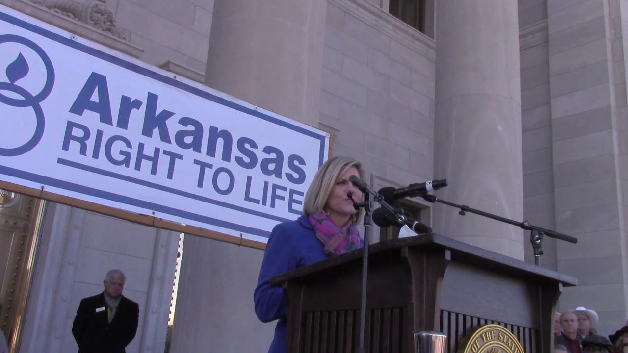 Arkansas March for Life Speakers Courtney Beck talks about pain from ...