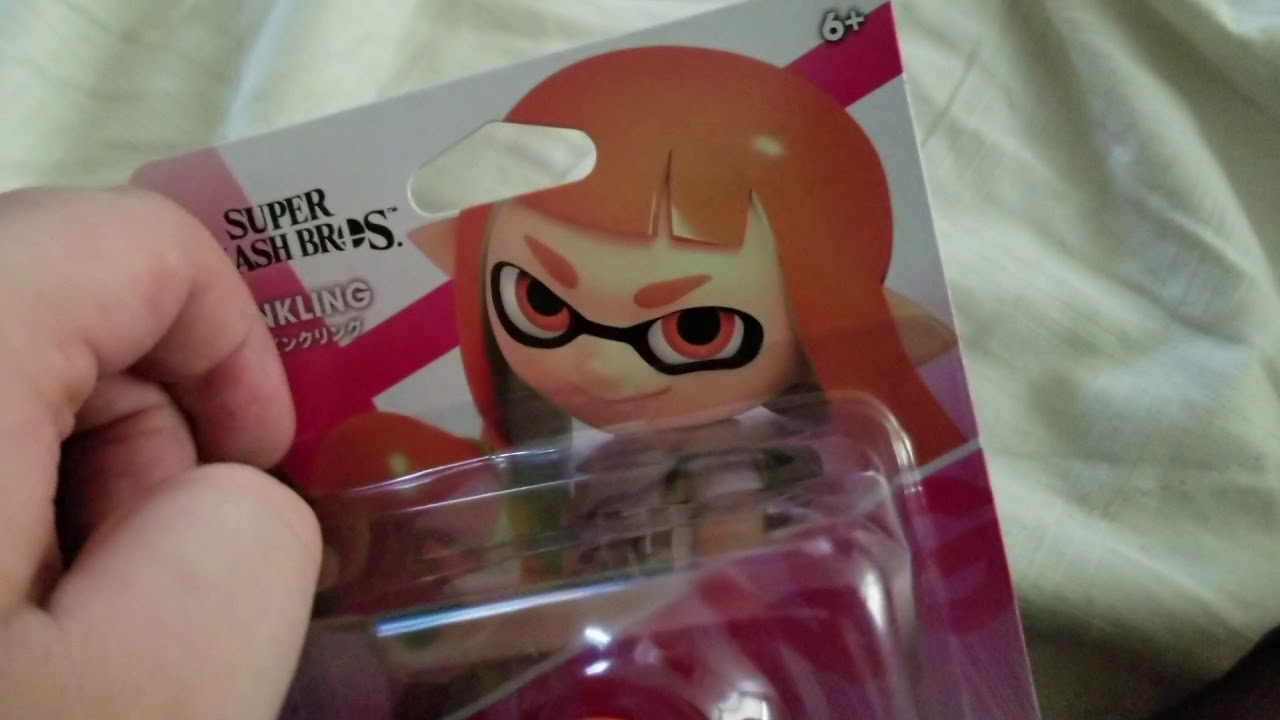 Super Smash Brothers Ultimate Inkling Amiibo Unboxing Youtube