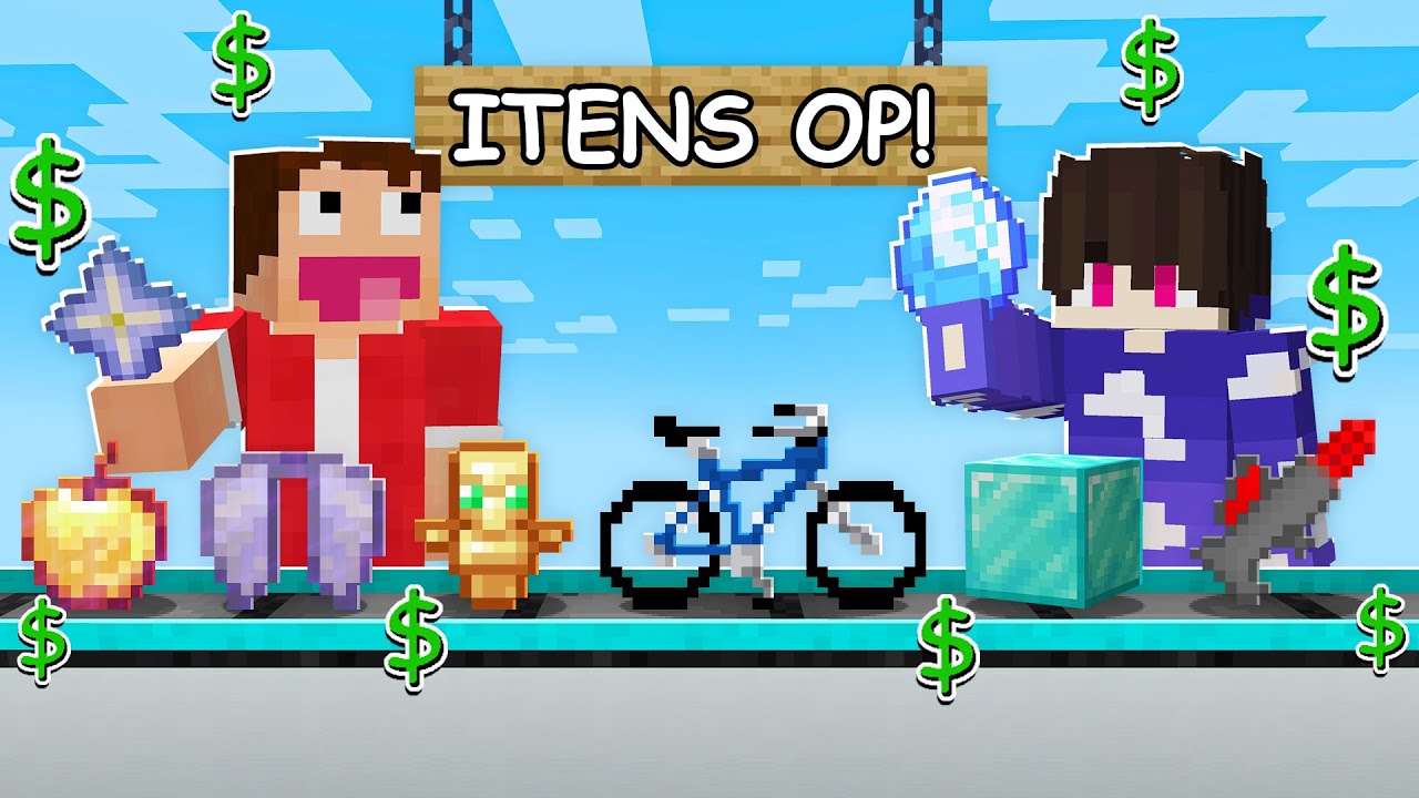 FICAMOS BILIONÁRIOS SÓ CRIANDO ITENS NOVOS no MINECRAFT!!! - YouTube