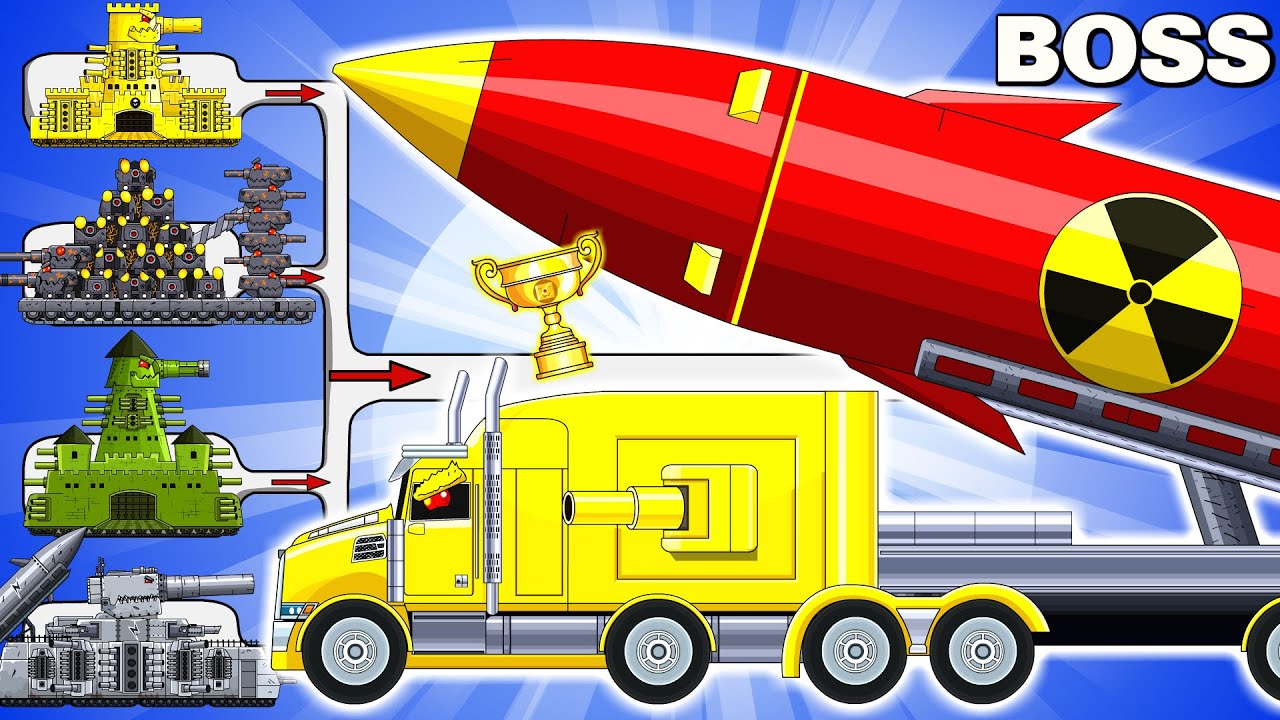 THE ABSOLUTE POWER OF CONTAINER ROCKET - Cartoons about tank - YouTube