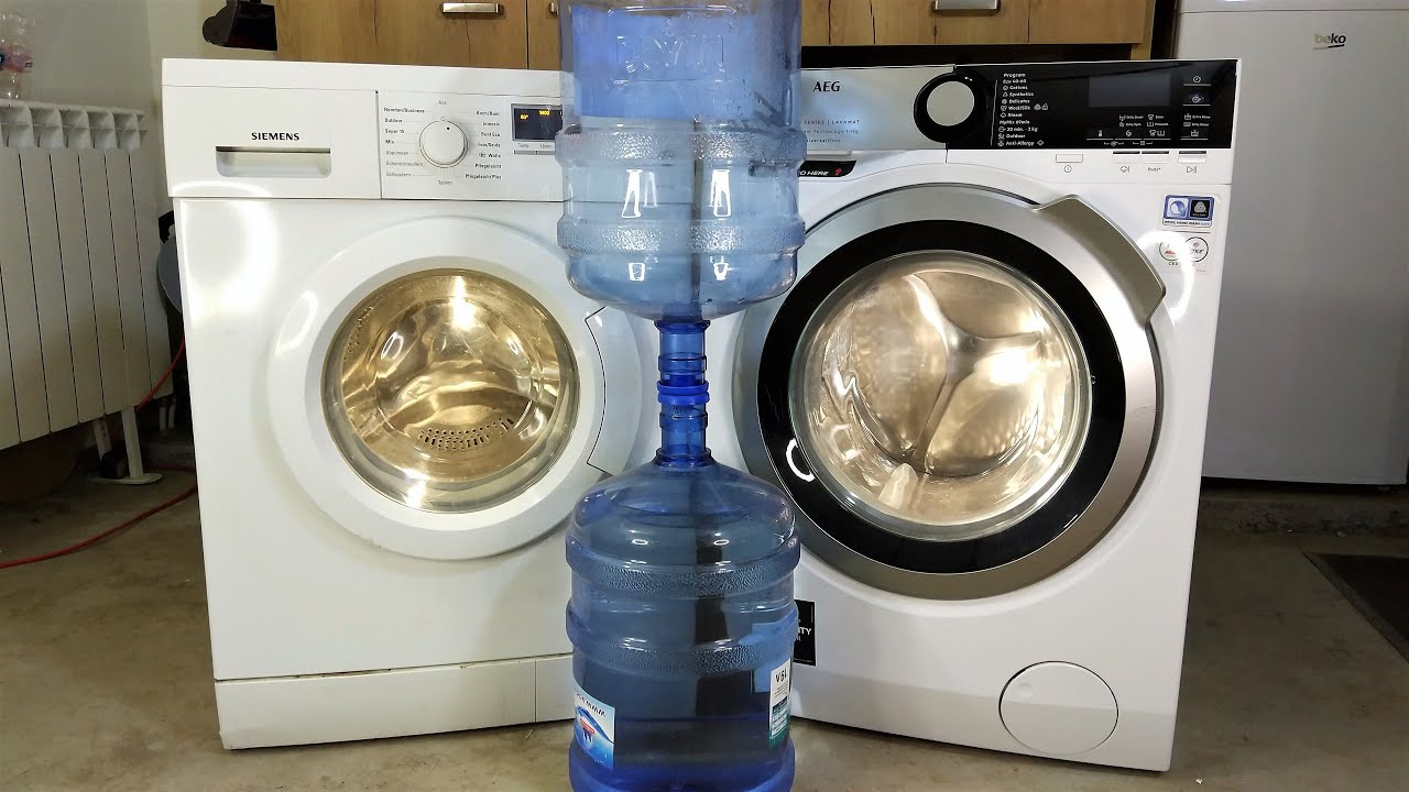 Experiment - Siemens vs AEG - Adding Water on Top Speed - Washing ...