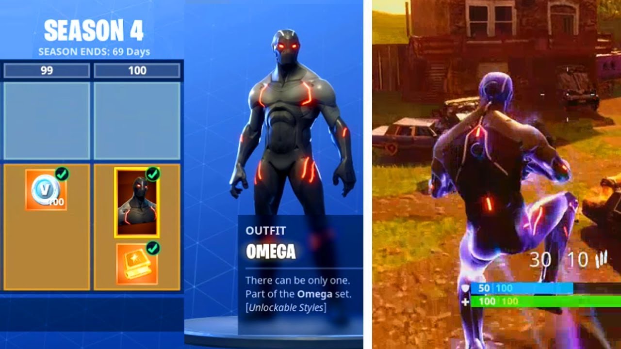 UUSI "OMEGA" PUKU GAMEPLAY! - Uusi Level 100 Season 4 Skini - "Fortnite ...