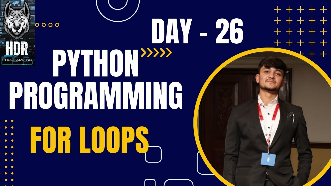 Python For Loops @HDR_Programming - YouTube