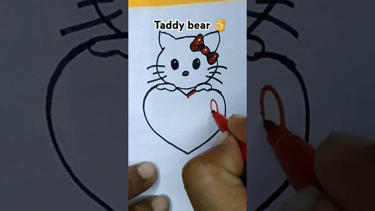 Taddy bear with heart #art #viralvideo #shorts #art - YouTube