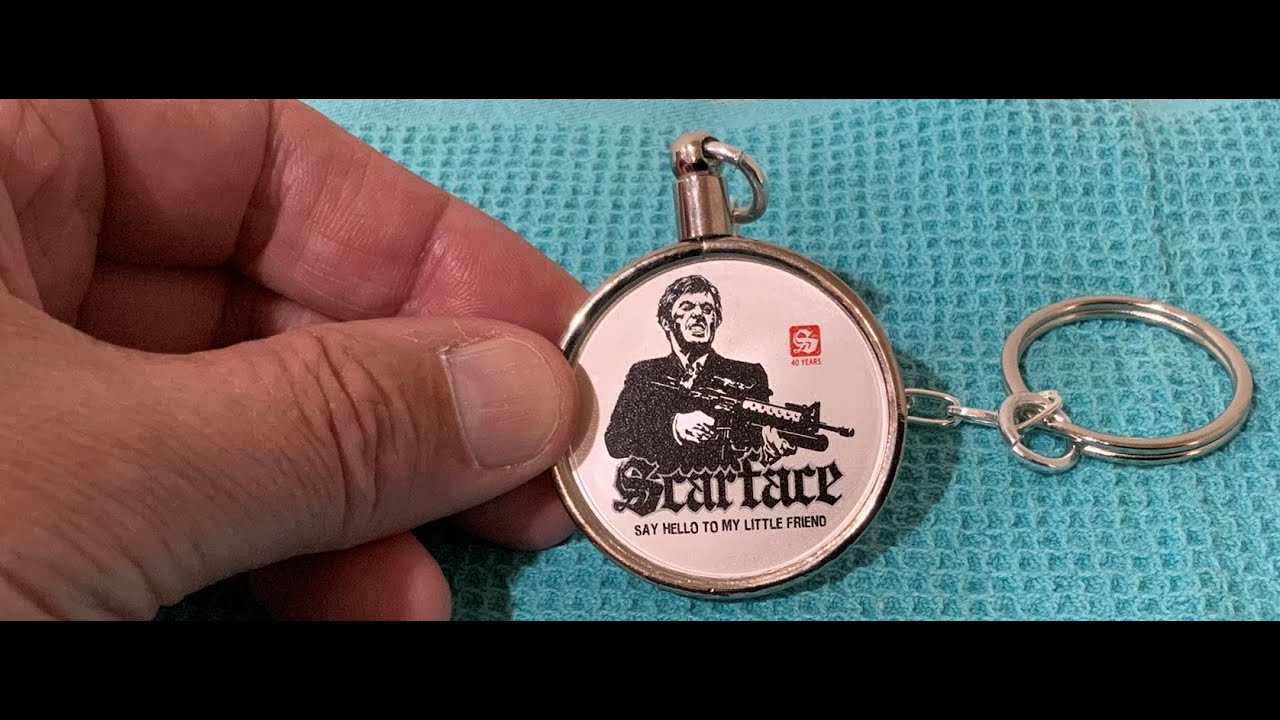 SCARFACE! Say Hello To My Little Friend Keychain (1 Oz. 0.999 Silver ...