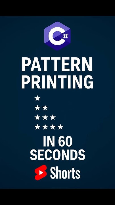 C# Pattern Printing in 60 Seconds | Perfect for Coding Interviews ...