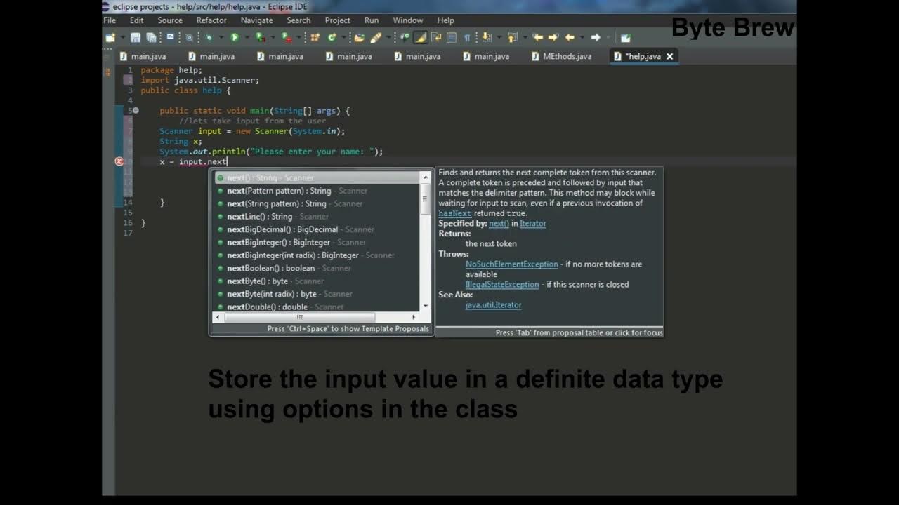 How to take user input in java||For beginners||Byte Brew - YouTube