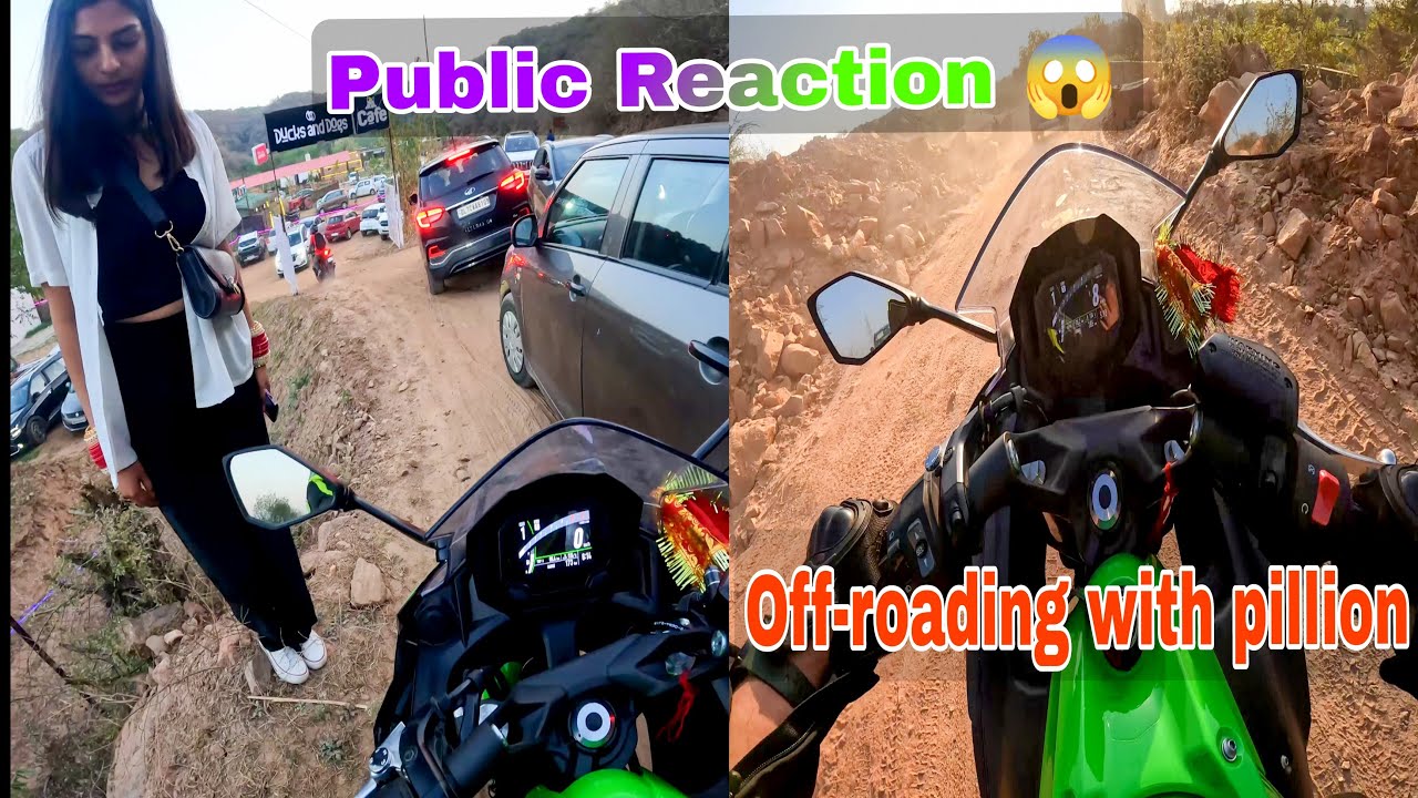 Cute girl Reaction 😍😍 || off roading with ninja 650 😱😱 || sunday ride ...