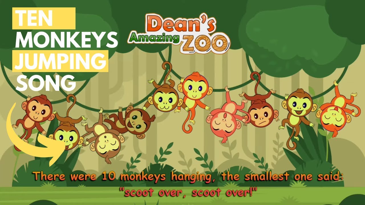 Cartoon Animals Series | Fun Songs and Music For Kids + Ten Monkeys ...