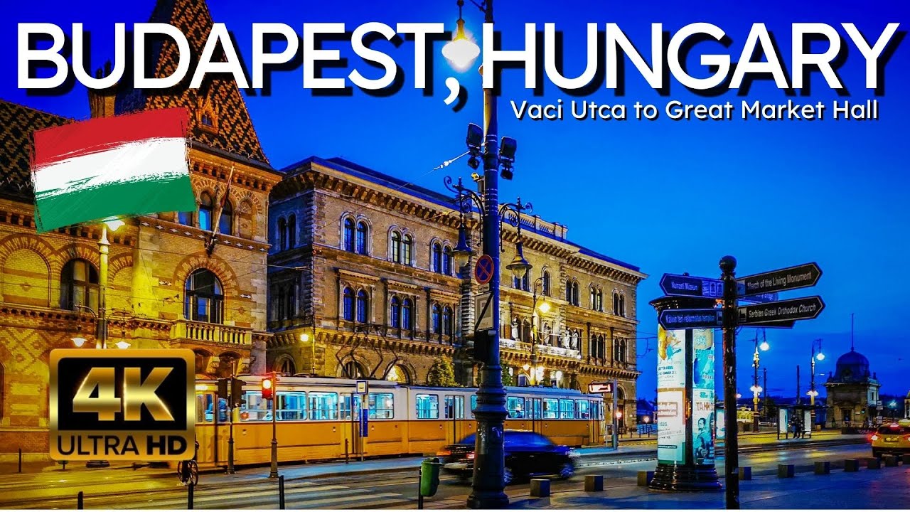 4K BUDAPEST 🇭🇺 WALKS - Vaci Utca to Great Market Hall (Budapest ...