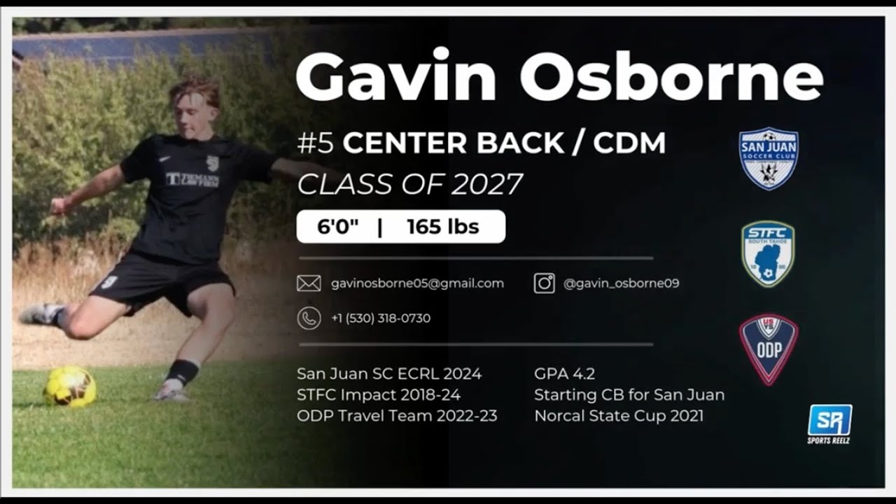 Gavin Osborne I CB I 2027 Class I Sports Reelz - YouTube