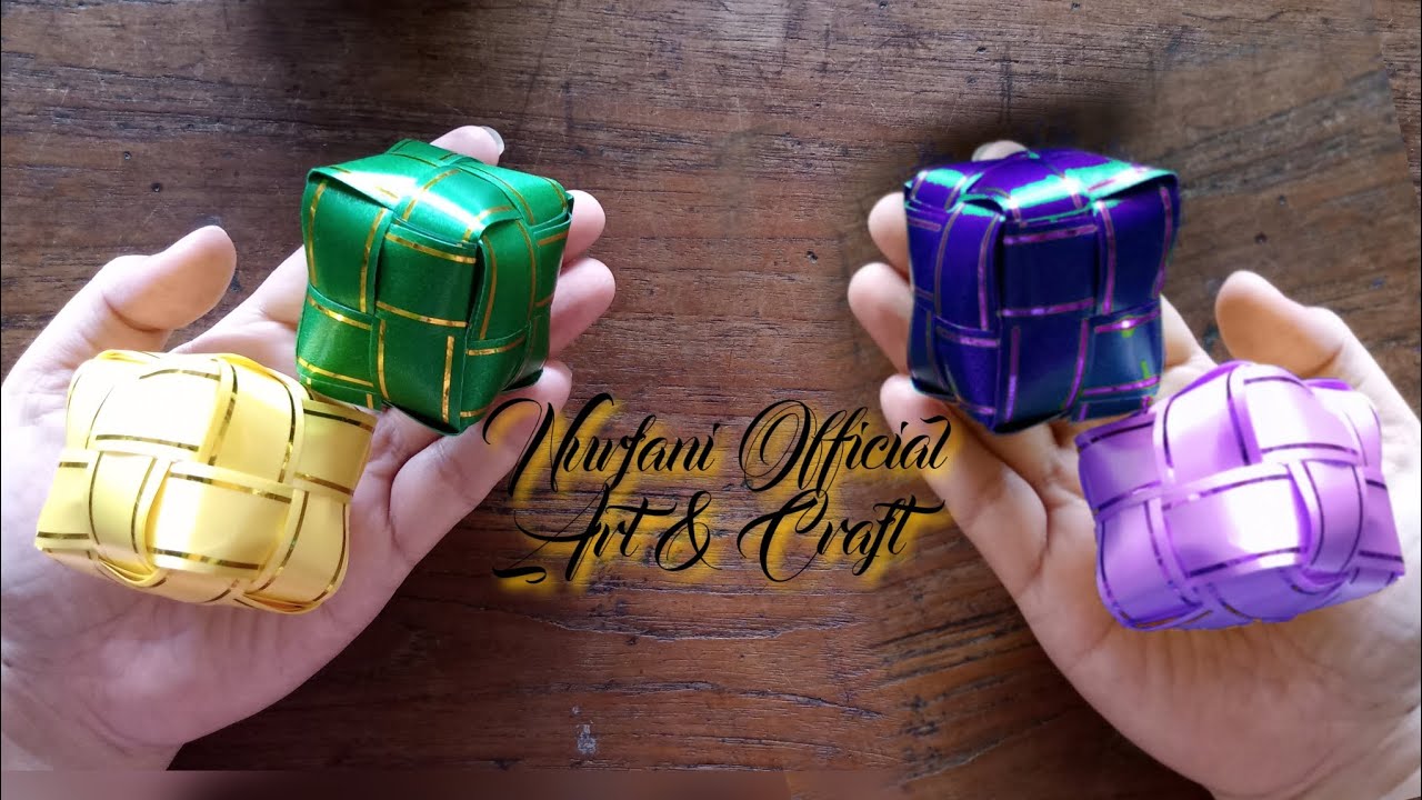 anyaman bentuk dadu dari pita plastik / pita jepang 🎀 🎲|| Crafts from ...