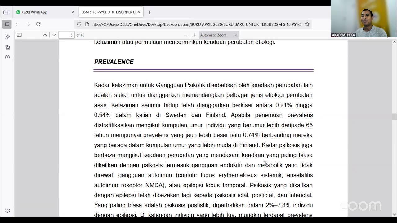 DSM DAY18 Psychotic Disorder Due to Another Medical Condition* - YouTube