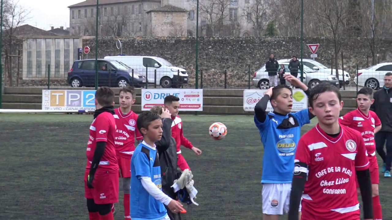 match de foot pré excellence entre l'OSM u12 et gonfaron u13 - YouTube