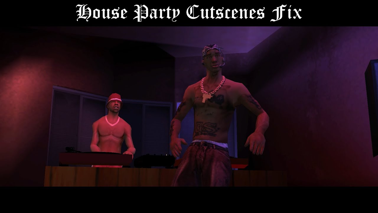 GTA SA House Party Cutscenes Fix Mod - YouTube