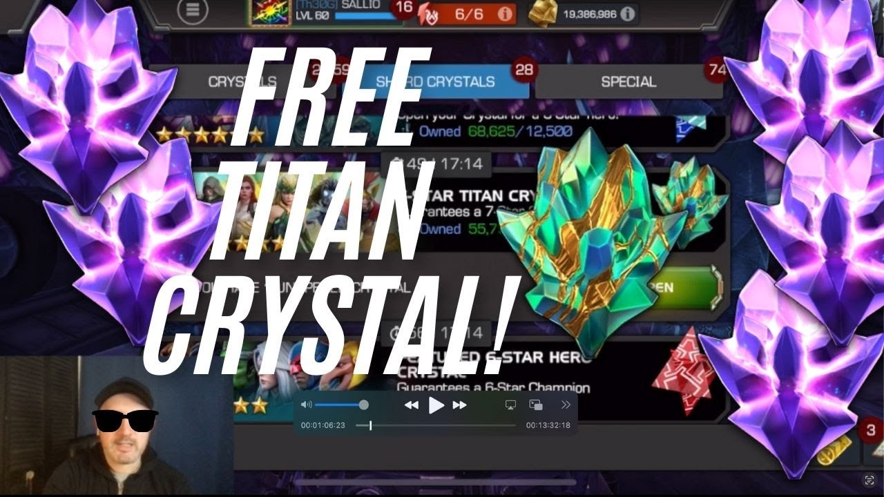 MCOC FREE TITAN CRYSTAL!! BIG 7 Star Crystal Opening! - YouTube