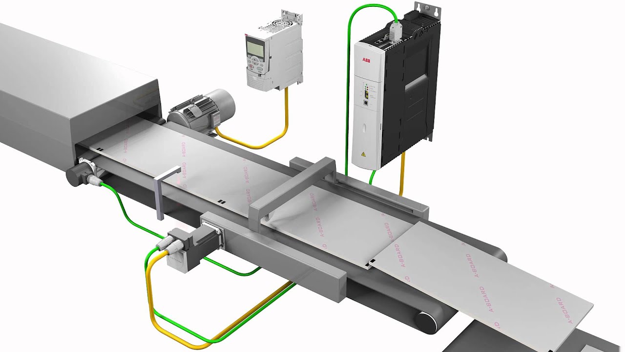 ABB motion control products - Flying Shear Vertical Knife - YouTube