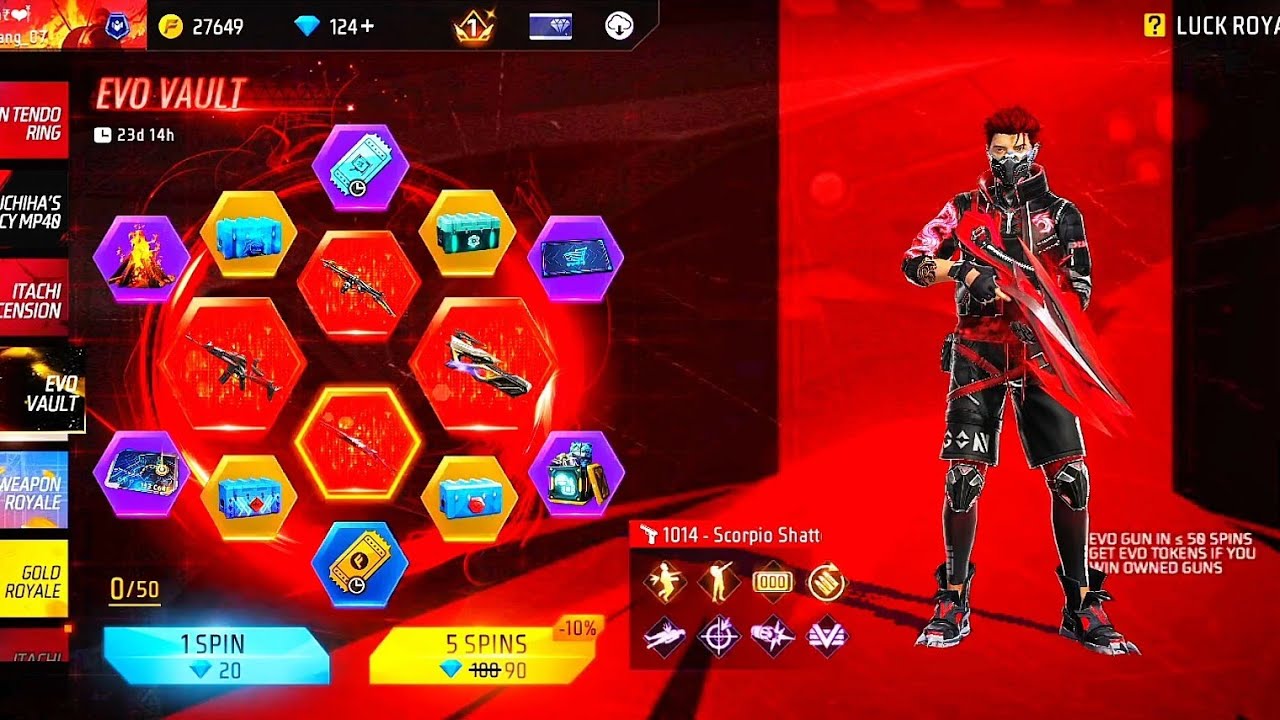 EVO VAULT spin uss 120 diamond 💎 - YouTube