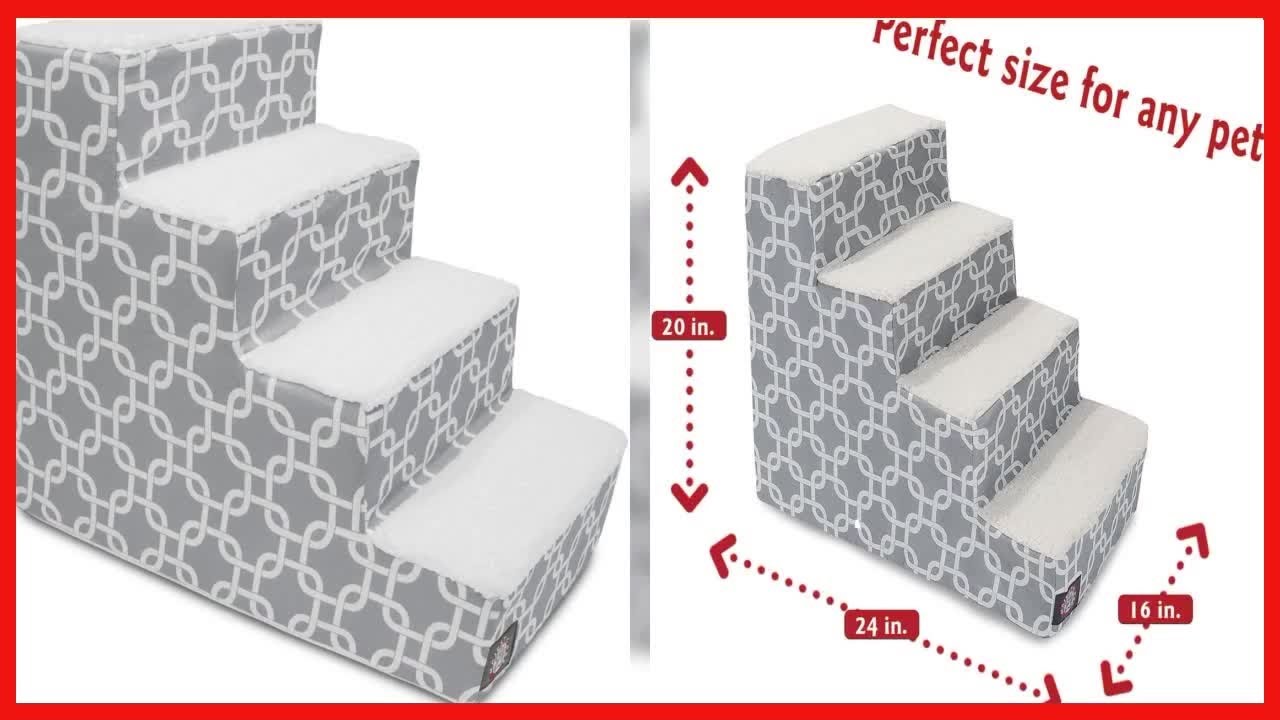 Majestic Pet Portable Pet Stairs Soft Sherpa Foam Feeling Step - YouTube