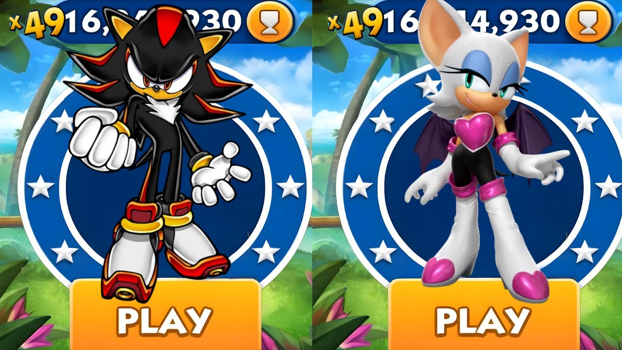 Sonic Dash - Animation Shadow VS Rouge The Bat _ Movie Sonic vs All ...