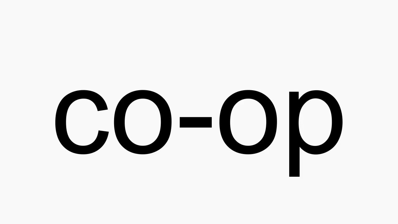 How to pronounce co-op - YouTube