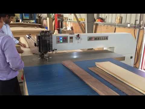 China Veneer stitching machine in UAE customer factory - YouTube