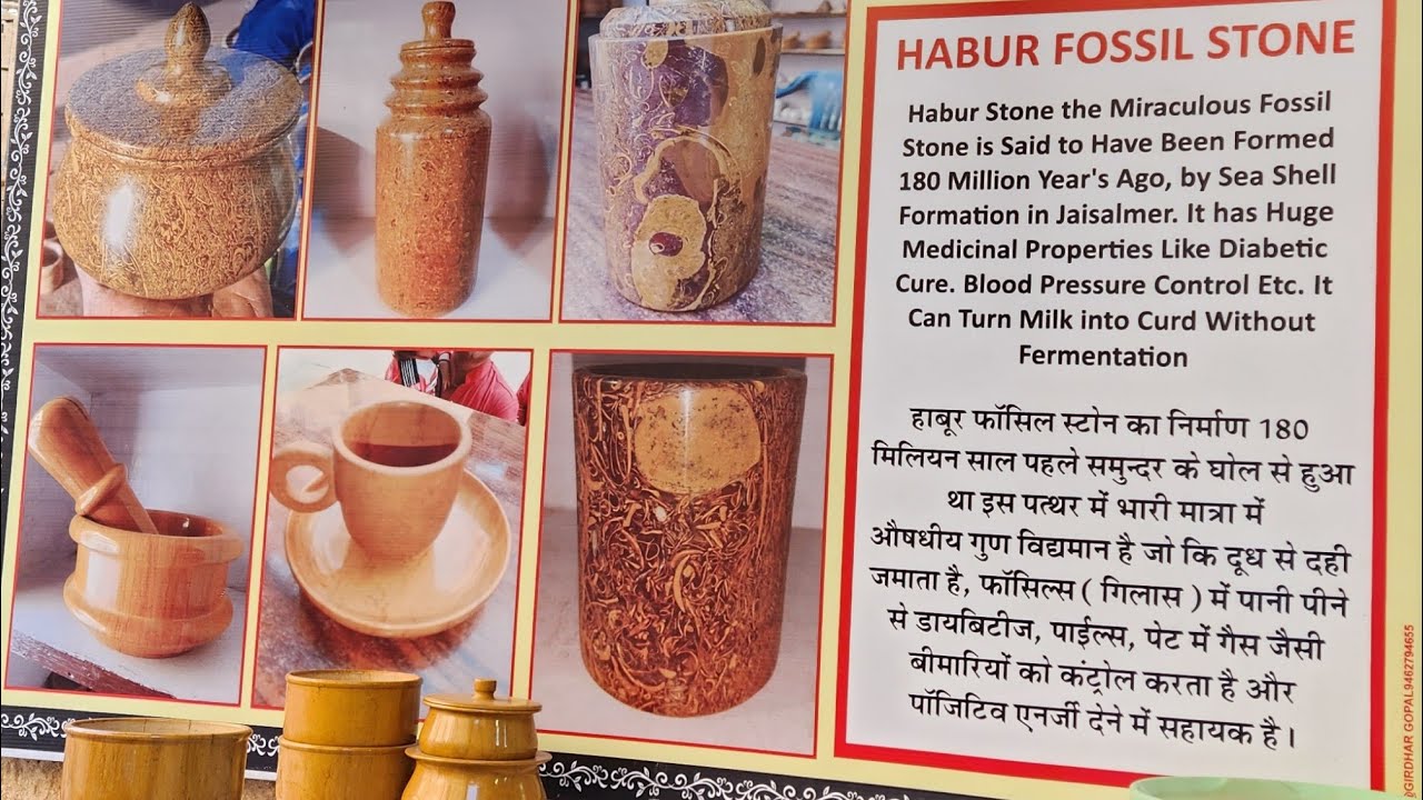 Benefits of rare HABUR FOSSIL STONE explained (found in Jaisalmer ...