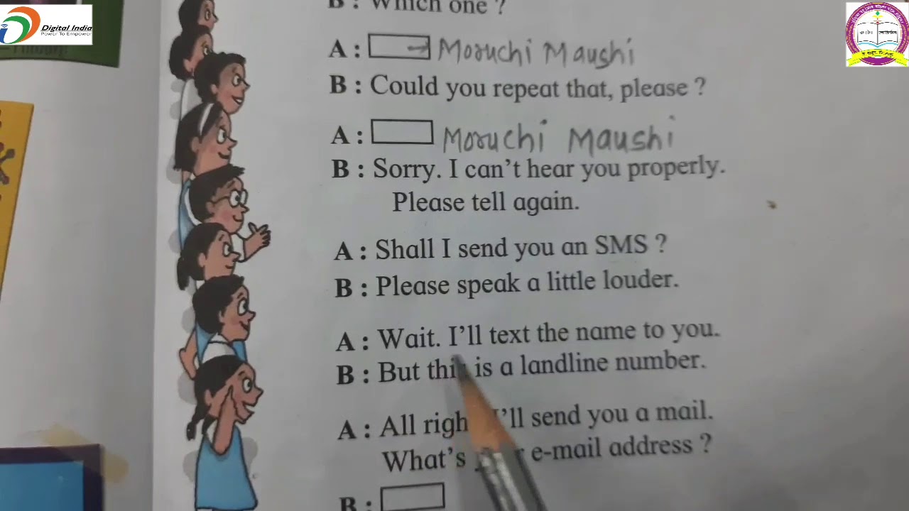 Class 4th. sub - English. lesson- Group Telephone - YouTube