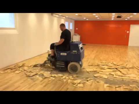 Fjernelse af fuldlimet gulv - YouTube