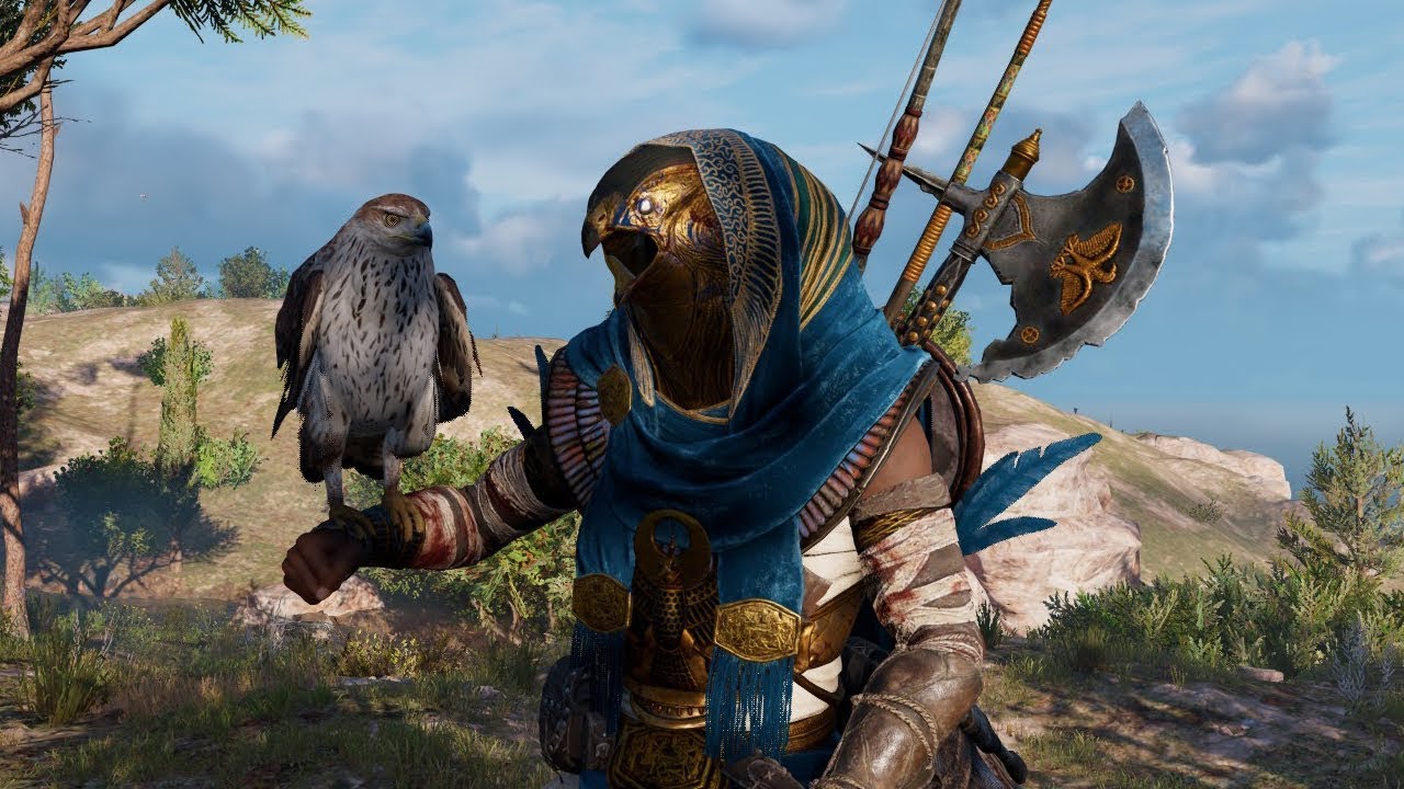 Assassin's Creed Origins Stealth Kills & Combat with Vestment of Horus ...