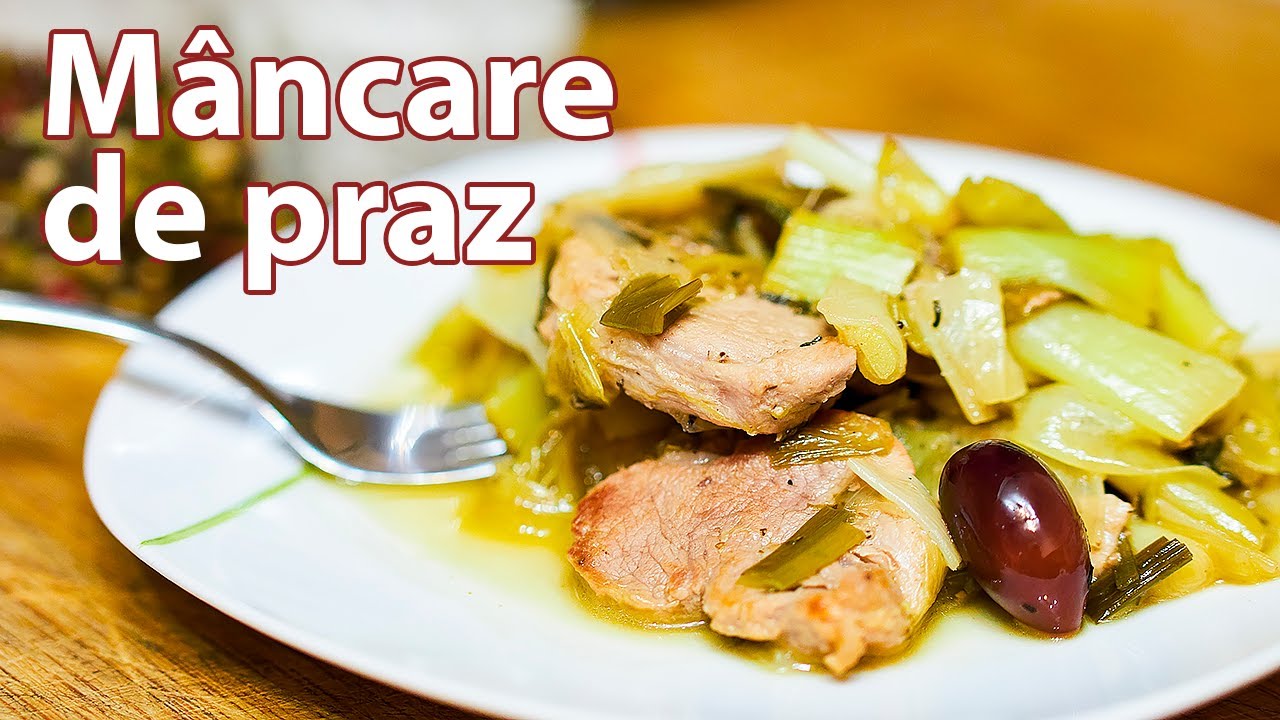 Mancare de praz. Reteta de praz cu masline. Daca o faceti fara carne e ...