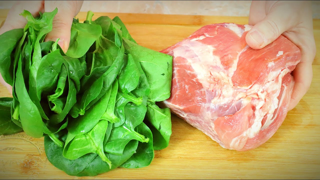 SPANAC SA MESOM♥️ recept ideja za brzi rucak iz rerne - YouTube