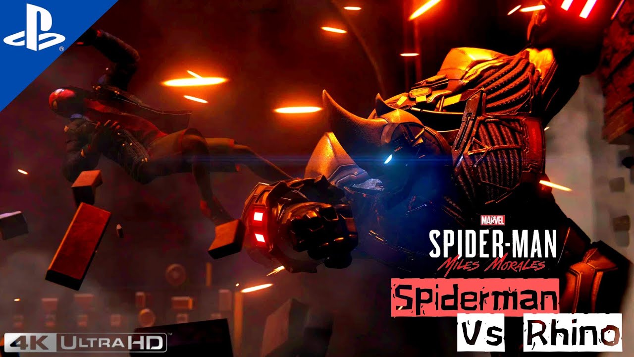 Spider Man Vs Rhino Complete Mission | PS5[4K 60FPS] Marvel's Spider ...